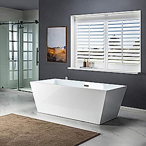 WOODBRIDGE BTA1512-MB-Drain&O Bathtub, 67 Inch, Matt Black
