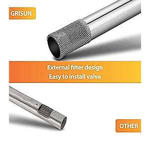 GRISUN 60040 304 Stainless Steel Grill Burner for Weber Q1200 Q1000 Q100 Q120, Baby Q, 17 inch Burner Tube for Weber 50060001, 51060001, 516002, 516001, 386001, 386002, Replacement Part 69957/41657