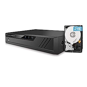 Amcrest 4K 8CH POE NVR (1080p/3MP/4MP/5MP/8MP) POE Network Video Recorder - Supports up to 8 x 8MP/4K IP Cameras, 8-Channel Power Over Ethernet Pre-Installed 2TB Hard Drive (NV4108E-2TB)