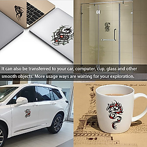 10 Sheets Large Dragon Temporary Tattoo Stickers for Men Women Adults Fake Sleeve Tattoos Large Tribal Totem Dragons Fake Tattoo Black Realistic Animals Teens Body Art Tattoo…