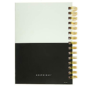 Graphique "Girl Boss" Hard Cover Journal - Fashioned With a Mix of Monochromatic Contemporary Design and a Timeless Attitude, 160 Ruled Pages, 6.25" x 8.25" x 1" – For Taking Notes, Lists and More