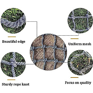 EkiDaz HXRW Rope Net Climbing Net for Kids, Garden Climbing Cargo Net Rope Ladder, Outdoor Play Protective Safety Net Playground Sets for Backyards (Size : 2 * 3m(6.6 * 9.9ft))
