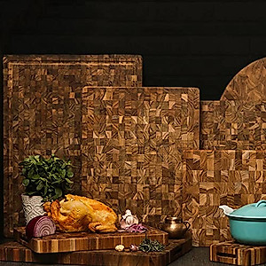 TeakHaus 17 x 12 Inch End Grain Butcher Block Cutting Board