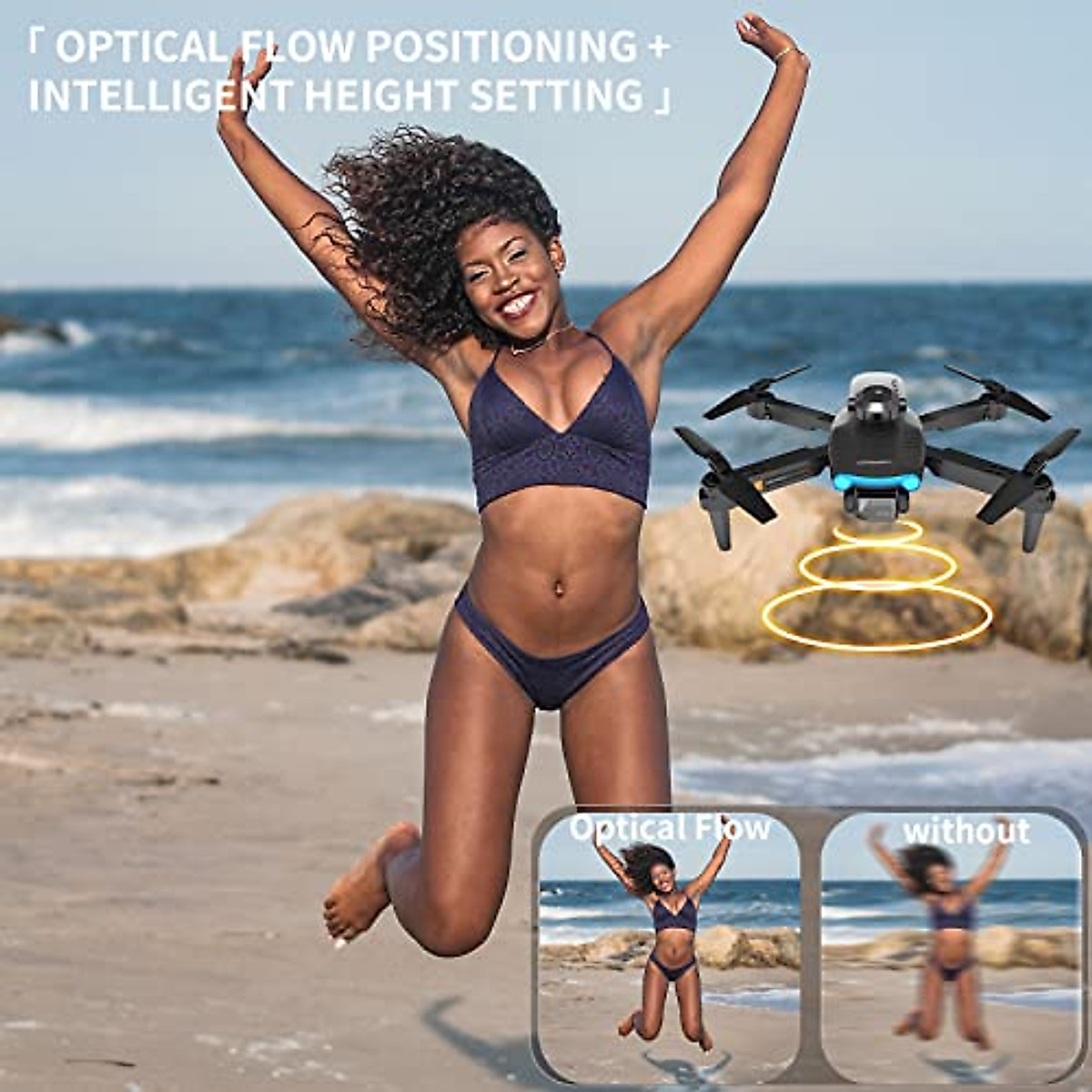 RiskOrb Drone with 1080P Dual Camera for Adults/Kids,FPV Foldable Quadcopter,Carring Bag,2 Batteries