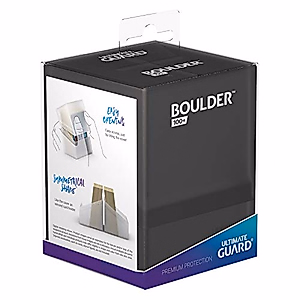 Ultimate Guard Boulder 100+, Deck Case for 100 Double-Sleeved TCG Cards, Onyx, Secure & Durable Storage for Trading Card Games, Soft-Touch Finish