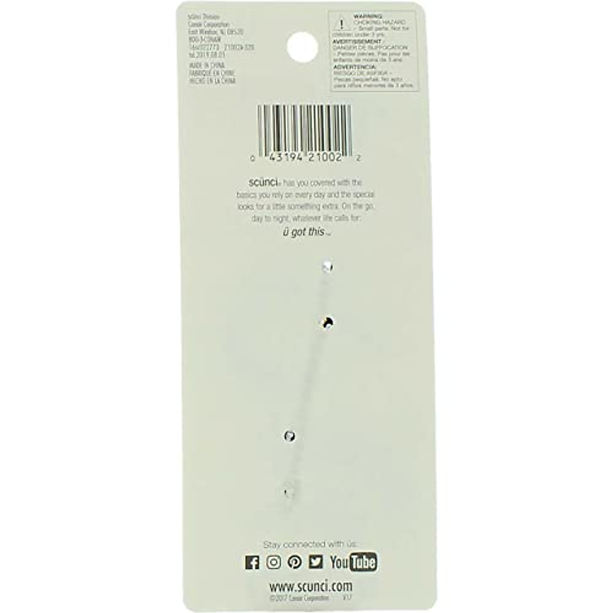 Scunci fish claw clips 2 ct, Multi-Colored, 1 pack