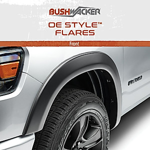 Bushwacker OE Style Factory Front Fender Flares | 2-Piece Set, Black, Smooth Finish | 20039-02 | Fits 1999-2007 Ford F-250/F-350/F-450/F-550 Super Duty