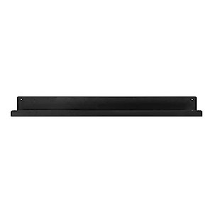 Kate and Laurel Mezzo Modern Metal Ledge Shelf, 36", Black, Contemporary Floating Accent Shelf
