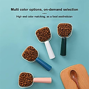 AHEGAS Dog Food Bowl Pet Food Cup for Dog Cat Feeding Bowl Kitchen Scale Spoon Measuring Scoop Cup Portable with Scale Feeding Transparent Supplies ( Color : Blue )