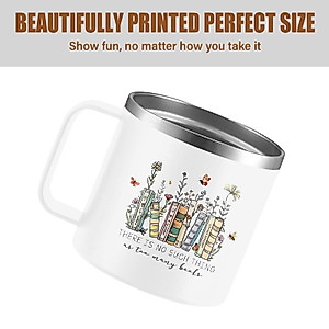 WWHSAI Book Lovers Gifts, Gifts For Book Lovers Women, Readers For Women Men Coffee Cup, Mothers Day Birthday Gift For Readers, Librarian, Bookish, Bookworm Travel Tumbler 14oz