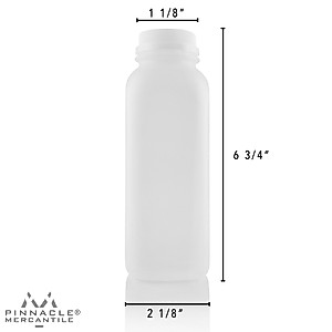 Pinnacle Mercantile Empty Plastic Smoothie Juice Bottles 16 ounce Set 6 Tamper Evident Caps
