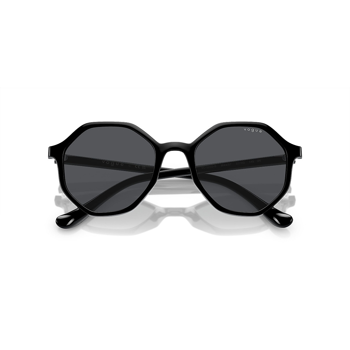 Vogue Eyewear Woman Sunglasses Black Frame, Grey Lenses, 52MM