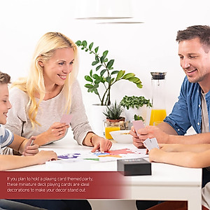 Zhanmai 2 Decks of Playing Cards Mini Playing Cards Small Playing Cards Tiny Cards Deck Miniature Traveling Poker Deck Cards for Party Game Supply, 2.2 x 1.57 Inches