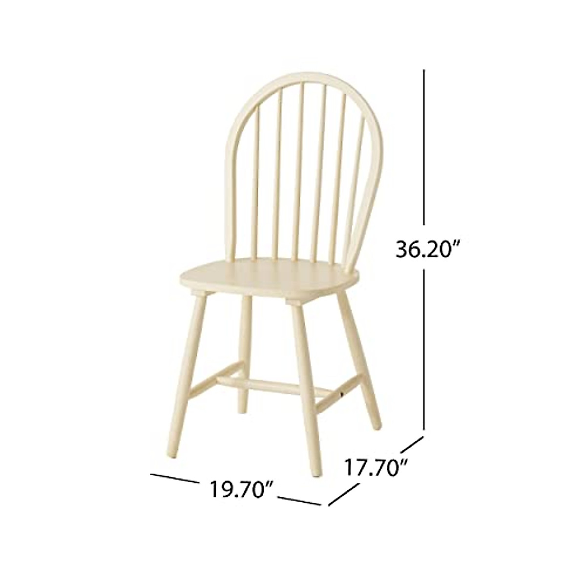 Christopher Knight Home Countryside High Back Spindle Dining Chair, Antique White 19.70”D x 17.90”W x 36.20”H