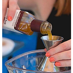 (1-PC- 1/2 & 1 Ounce) Jiggers Double Sided Stainless Steel Portion Control Cocktail Measuring Shot Bar Tool Commercial Grade