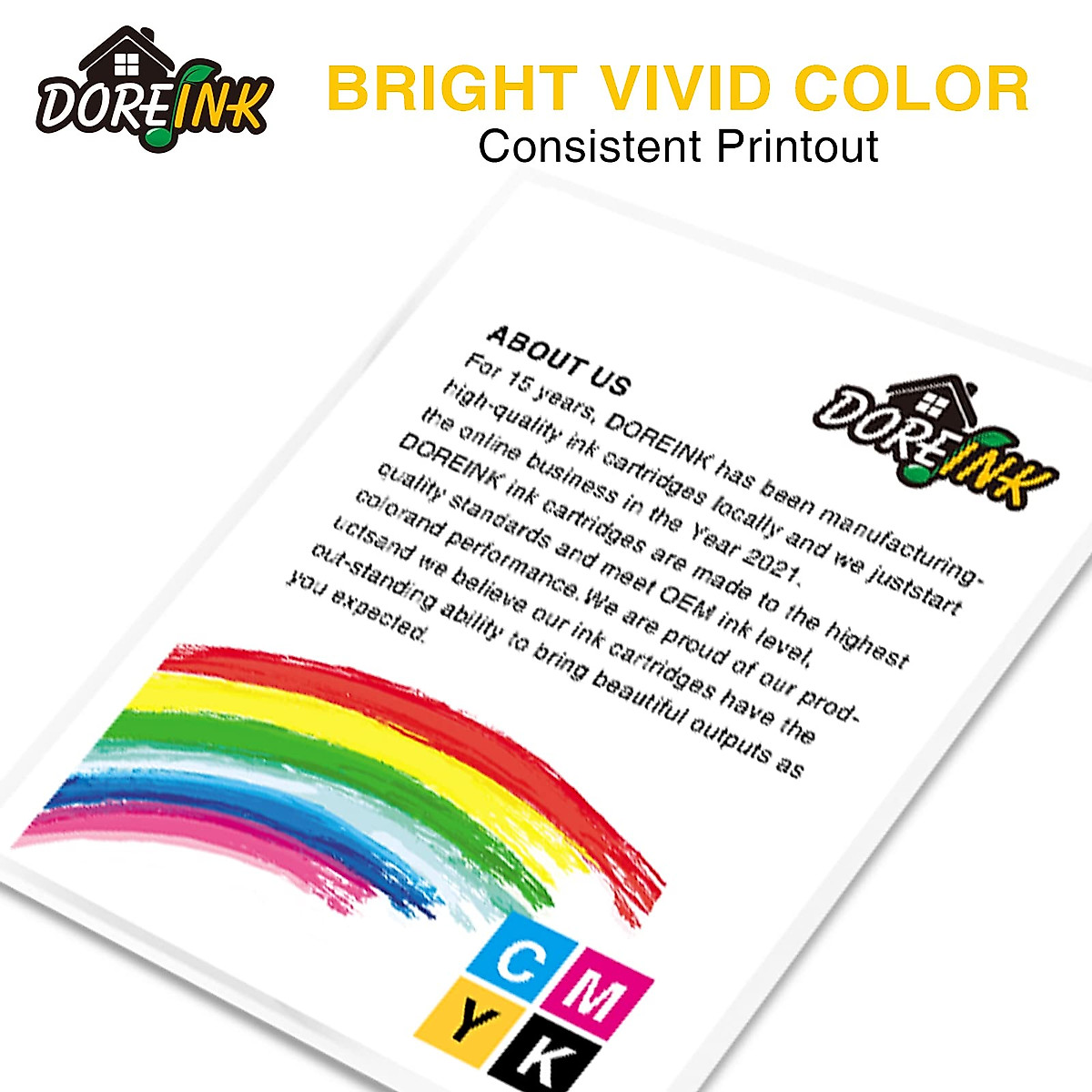 DOREINK Compatible 226 CLI226 Ink Cartridge Replacement for Canon PIXMA MG5220 MG5320 MX882 MG6120 MG6220 MX892 MG5300 MG8120 MX880 MX712 (5 Cyan, 5 Yellow, 5 Magenta) 15Pack