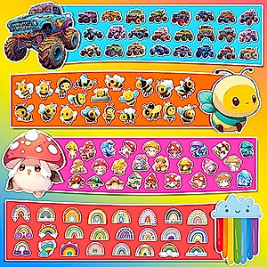 600PCS Stickers for Kids, Summer Water Bottle Stickers for Kids Classroom, Waterproof Vinyl Stickers Aesthetic for Laptop, Scrapbook, Phone, Cute Sticker Packs for Kids Teens Girls
