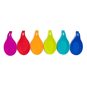 Core Home 10957-TV Spoon Rest, Silicone, Assorted Colors - Quantity 1
