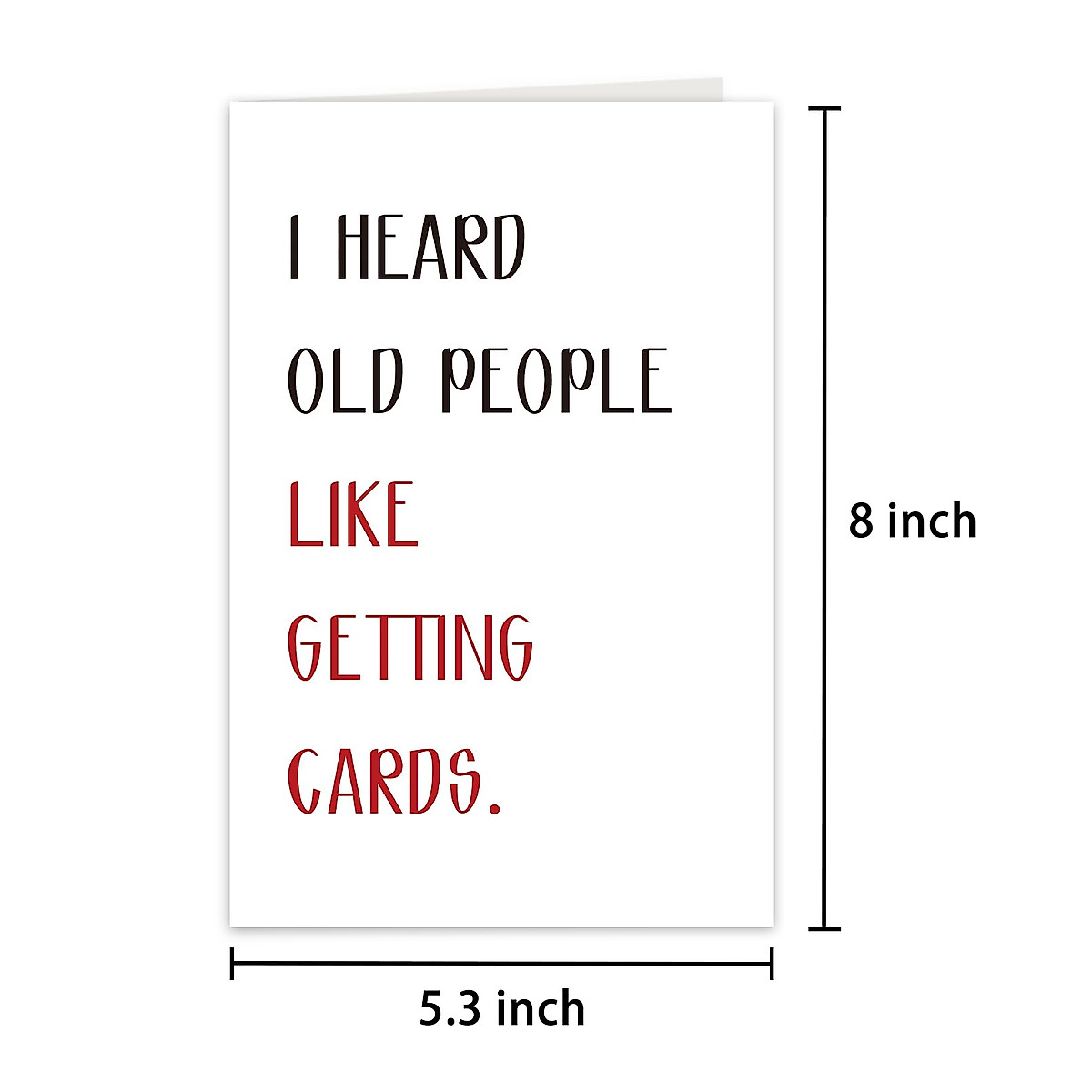 Ulbeelol Rude Birthday Card, Funny Birthday Card for Bestie, Sarcastic Birthday Card for Him, Friend Birthday Card, I Heard Old People Like Getting Cards