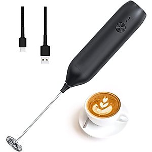GOGOLIN Electric Milk Frother Handheld with 500mAh Type-C rechargeable Design Foam Maker, Coffee Hot Chocolate Egg Whisk Drink Mixer Mini Blender