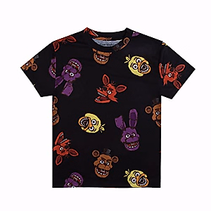 Bioworld Five Nights at Freddy's Game Over Crew Neck Short Sleeve 4pk Boy's Tees- Small Multicolored