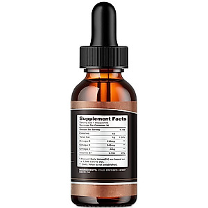 Hemp Oil - 3 Pack - 800,000 Maximum Strength - Pure & CO2 Extract Drops - Organic, Vegan, Non-GMO, Grown in USA