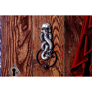 Nemesis Now Officially Licensed Harry Potter The Dark Mark Door Knocker 23cm, Resin, Silver