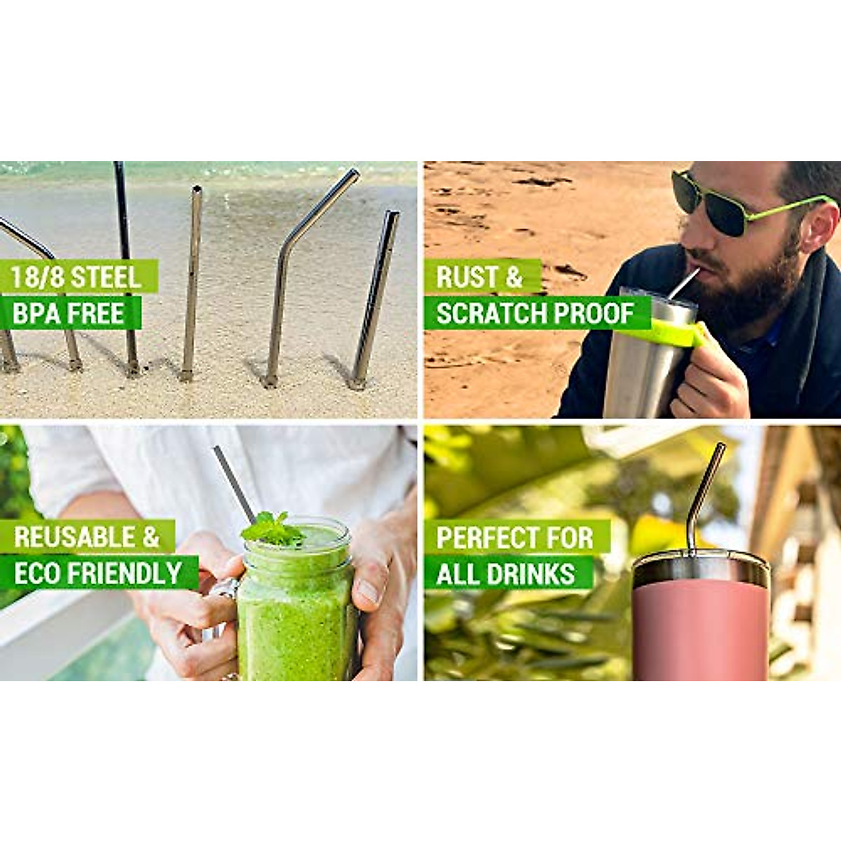 Stainless Steel Straws (Tall)