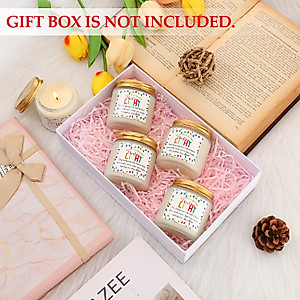 MTLEE 10 Pcs Christmas Scented Candles Gift Set 3.5 oz Soy Wax Candles Jar Christmas Light Sign Thank You Gift Candle Coworker Appreciation Gift for Employee Teacher Nurse Volunteer