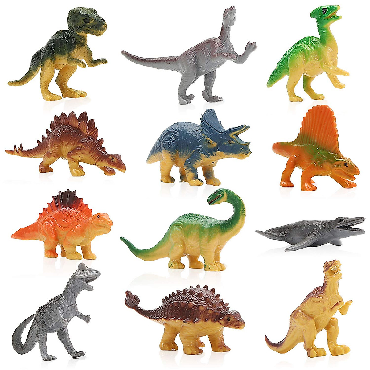 CUTE STONE 24 Pack Filled Easter Eggs with Dinosaurs and Animals, Easter Basket Stuffers Easter Party Favors for Kids