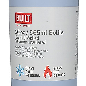 BUILT Stainless Steel Vacuum-Insulated Thermal Travel Cup, 565 ml (20 fl oz) - Arctic Blue