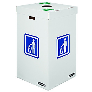 Bankers Box Medium Corrugated Cardboard Trash and Recycling Containers, 42 Gallon, 10 Each (7330101)