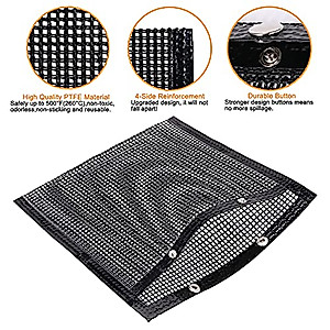 1 Pack BBQ Mesh Grill Bags for Outdoor Grill, Non-Stick Barbecue Bags Reusable for Charcoal Gas Electric Grills Smokers BBQ Veggie Grill Bags for Cooking Vegetables Grilling Bag Pouches Heat-Resistant