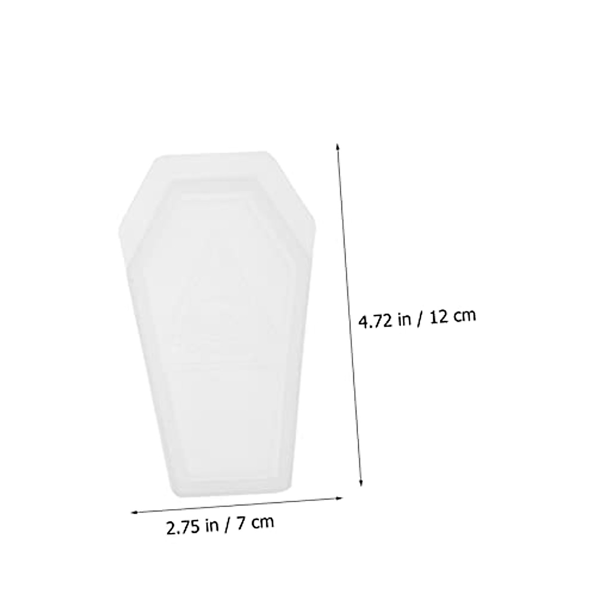 Amosfun 2 Sets Coffin Storage Mold Ornament Storage Box Makeup Storage Box Dice Resin Mold Resin Coffin Caskets Makeup Storage Tray Molds Handmade Craft Mold Handmade Mold for Home White