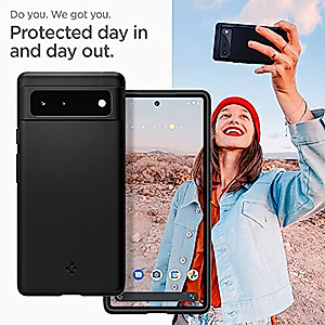Spigen Thin Fit Designed for Google Pixel 6 Case (2021) - Black