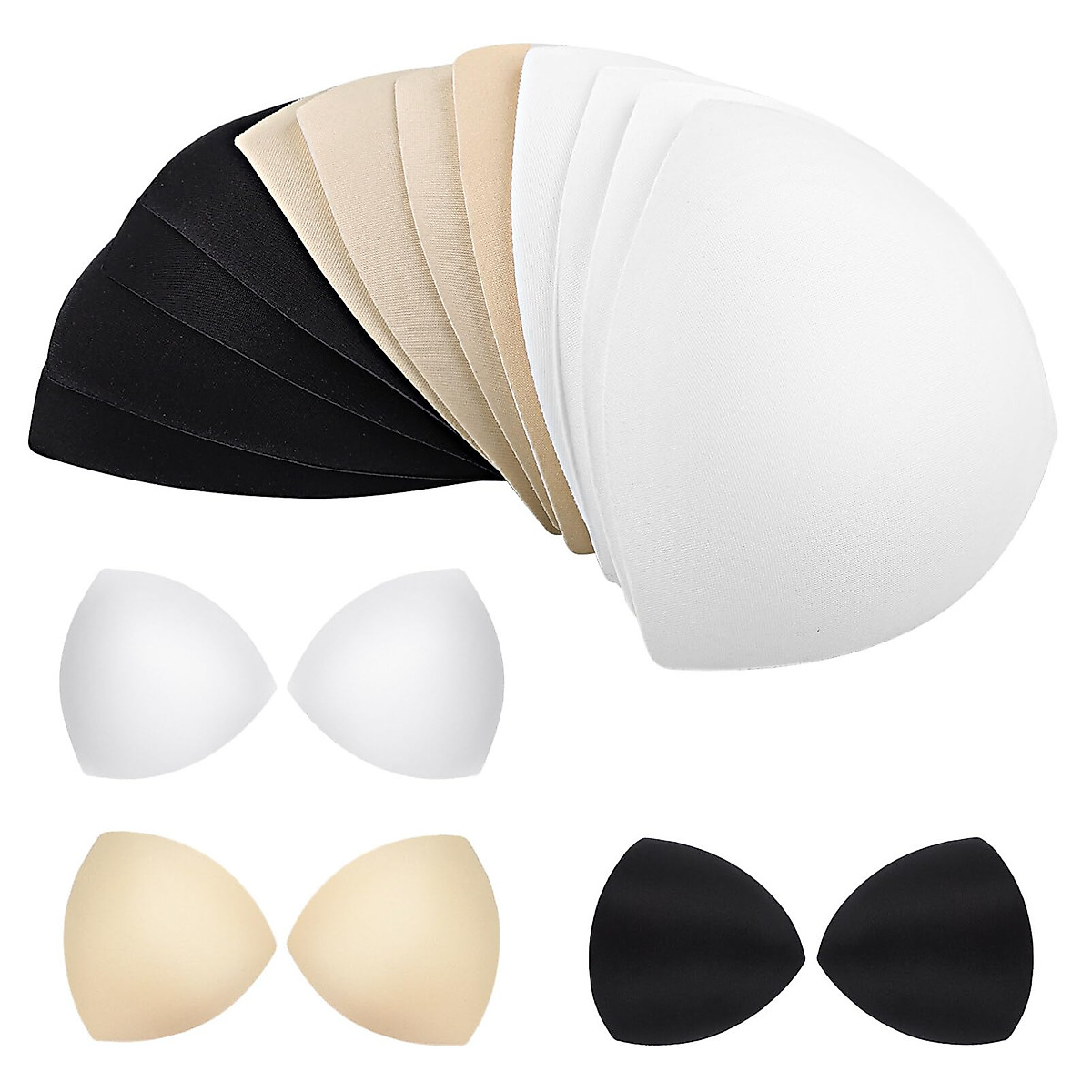 Gatuida 6 Pairs Womens Swim Tops Bra Cups Inserts Dress Leggings for Women Breathable Bra Pads Bra Padding Insert Womens Bras Underwire Bikini Bra Pads Inserts Breast Enlarger Sports Miss