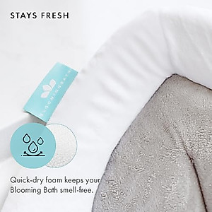 Blooming Bath Baby Bath Seat - Baby Tubs for Newborn Infants to Toddler 0 to 6 Months and Up - Baby Essentials Must Haves - The Original Washer-Safe Flower Seat (Lotus, Gray/Dark Gray)