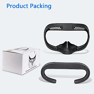 VR Facial Interface & Face Pad for Oculus Quest 2, VR Face Cover Cushion Replacement Compatible with Quest 2,Breathable Holes Leather Protective VR Accessories