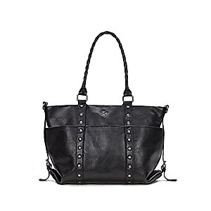 Patricia Nash Carducci Tote Purse for Women - Leather Tote Bag for Women - Designer Handbags For Women - Women Handbags - Leather Purses For Women - Leather Handbags For Women - Black Leather Purse