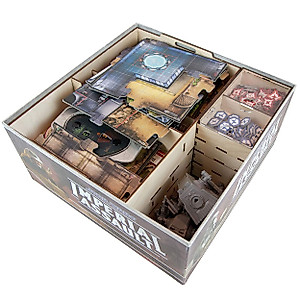 The Broken Token Board Game Organizer - Imperial Assault Compatible Wood Storage Box with Multiple Trays and Dividers