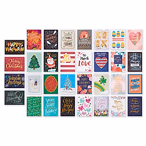 American Greetings Deluxe Holiday Card Assortment, Graduation, Fathers Day, Birthdays and All Occasions (33-Count)