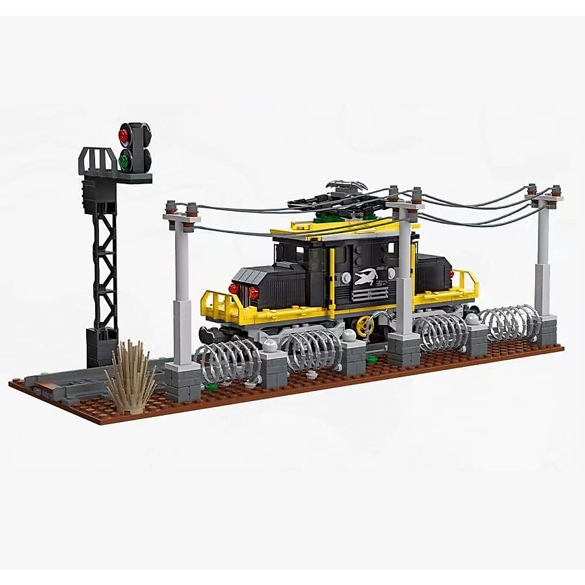 BDYDT Train Crocodile Locomotive Building Blocks Sets（669 Pieces） The Train Building Block Set restores The Iconic Crocodile Locomotive; Great Gift Idea for Train Enthusiasts Lovers