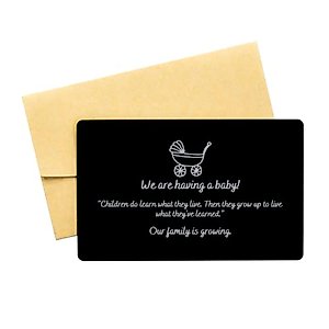 Congratulations! You are a Parent, Having Baby, First Parent, Pregnancy for First Dad, Premium Engraved Card, Never Fade Off, Baby Born Surprise