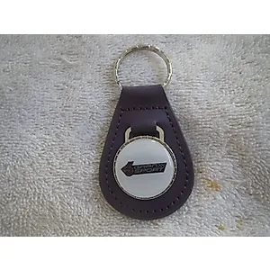 1982-1987 REGAL GRAN NATIONAL GRAN SPORT LOGO LEATHER KEYCHAIN - PURPLE