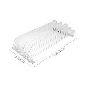 Pusher Tray Rack 3Pcs Drink Organizer for Fridge Automatic Beverage Pusher Glide Self-Pushing Soda Rack Can Organizer for Refrigerator Automatic Vending Machine