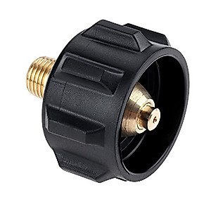 Mtsooning QCC1 Propane Refill Adapter with Nut and 1/4" NPT Male Pipe Thread, Brass Propane Gas Pipe Regulator Fitting Replacement for QCC1 Propane Tank