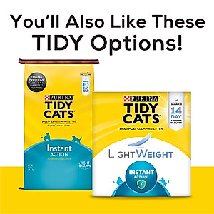 Purina Tidy Cats Clumping Cat Litter, Instant Action Multi Cat Litter - 27 lb. Pail