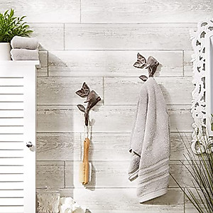 DII Cast Iron Collection Decorative Wall Hook Set, Bird with Leaves, 2 Count