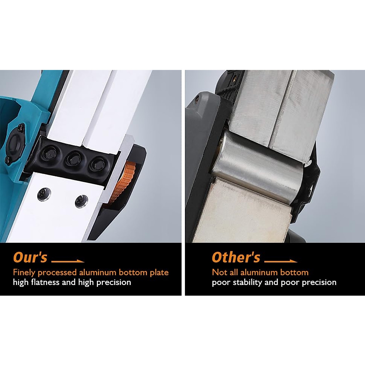 Yosoo Electric Hand Planer, 110V Portable Electric Wood Planer Hand Held Planer Woodworking Power Tool Accurate Smooth Door Planer Machine for Home Furniture