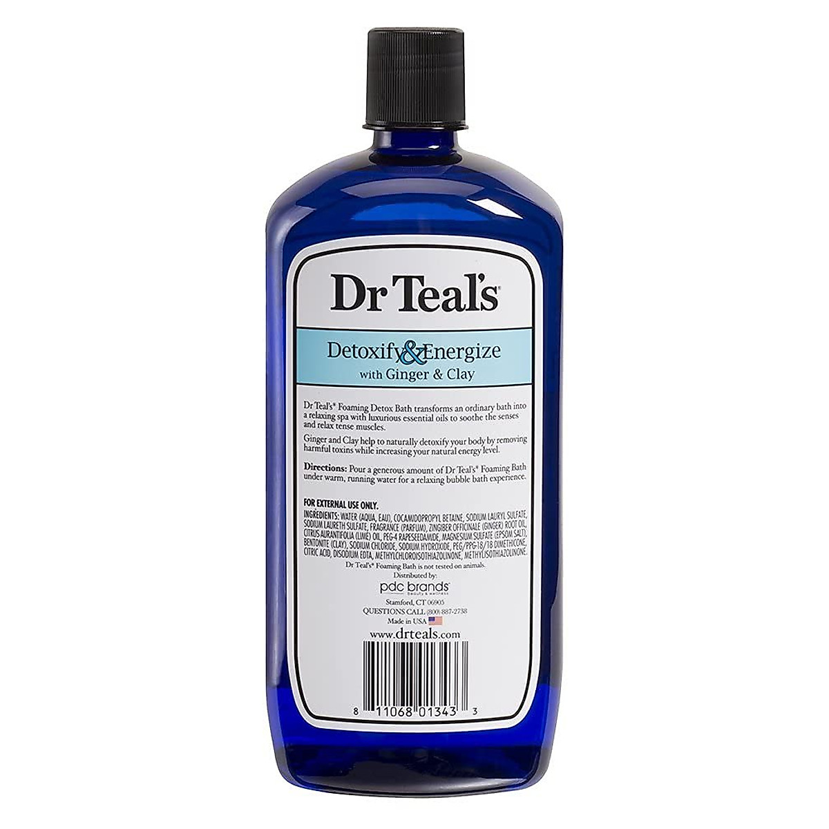 Dr Teal's Foaming Bath Variety Gift Set (2 Pack, 34oz Ea.) - Glow & Radiance Vitamin C & Citrus, Detoxify & Energize Ginger & Clay - Essential Oils with Epsom Salt - Treat Your Skin, Senses & Stress